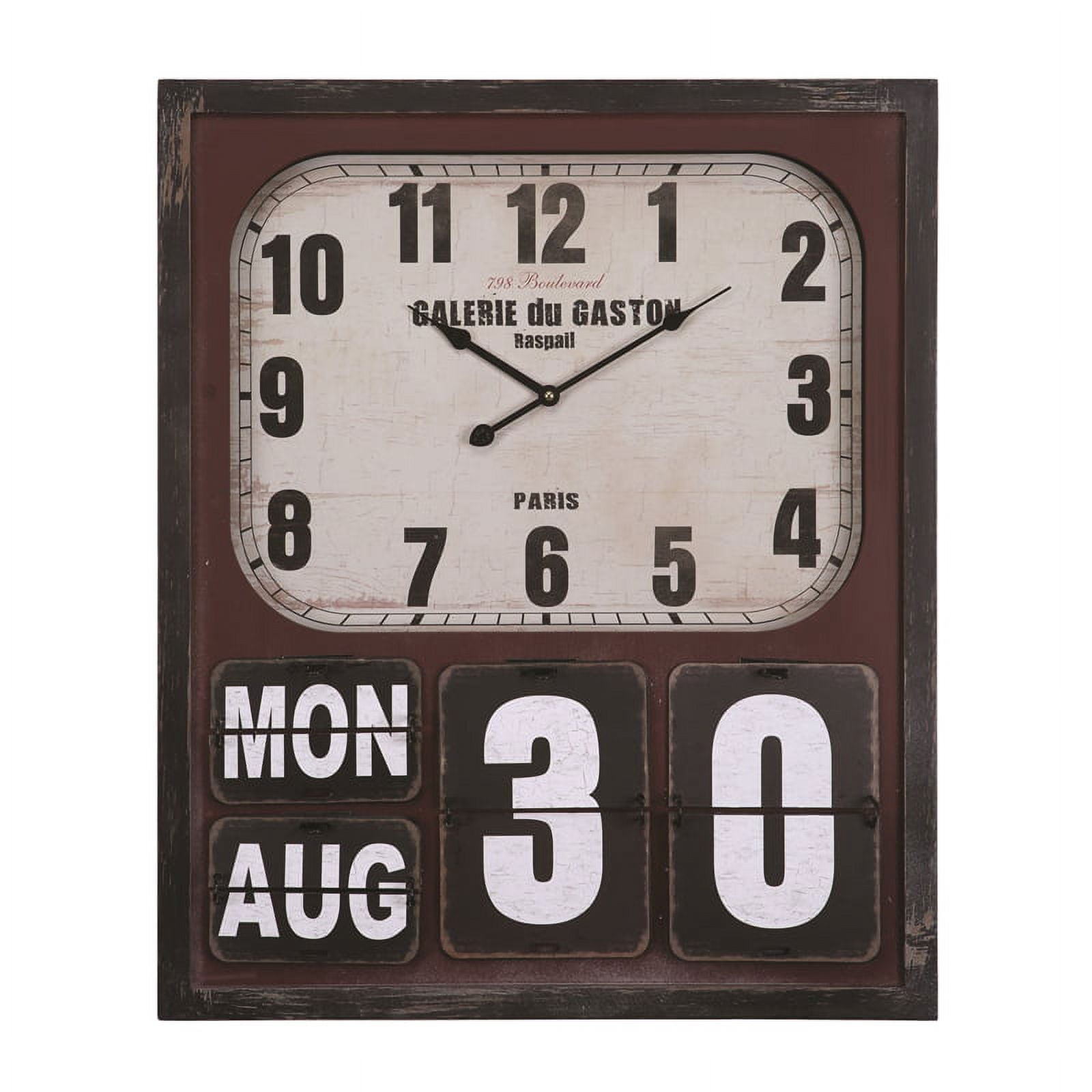 Yosemite Galleria Wall Clock in Cherry and White - Walmart.com