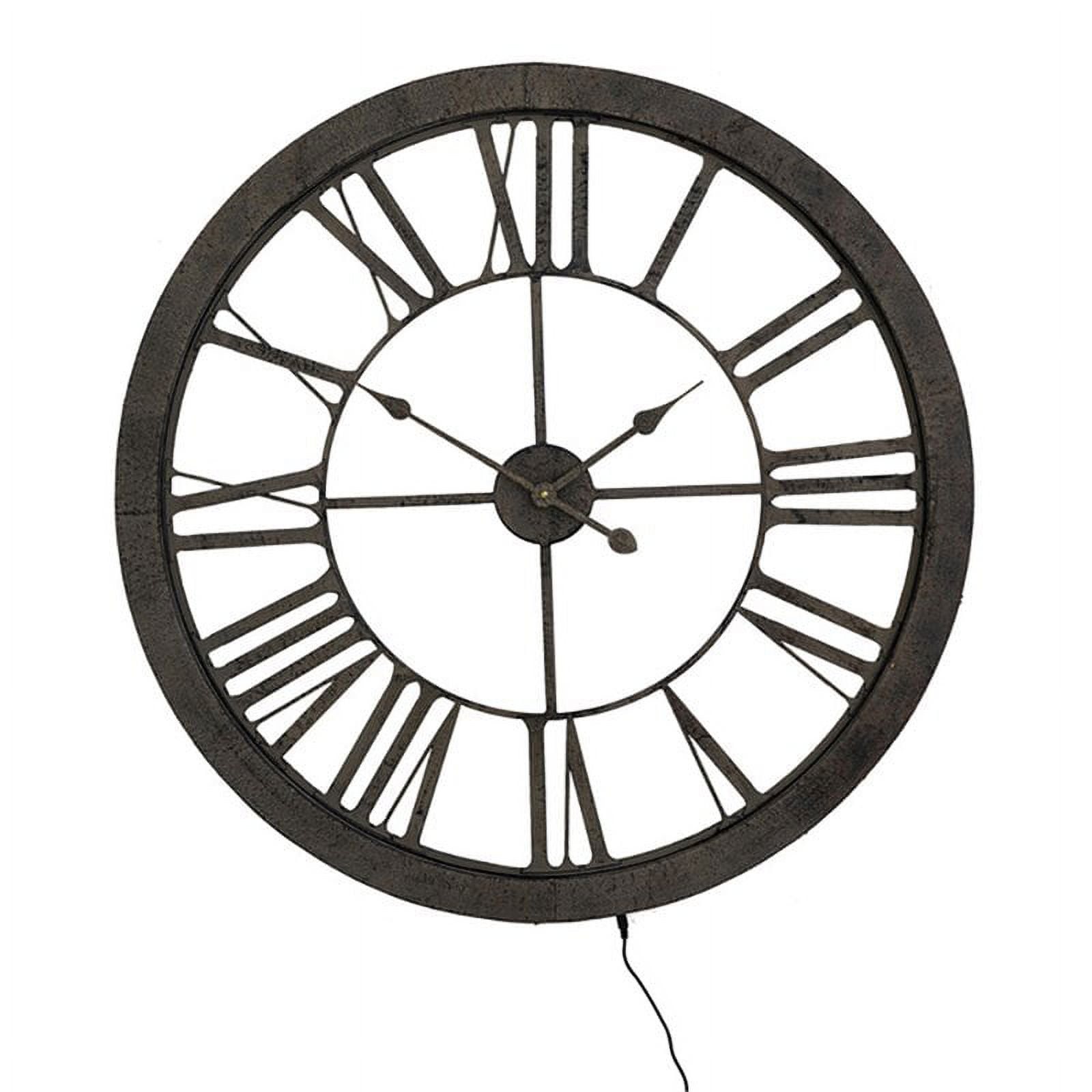 Yosemite Home Decor 31.5" Rustic Metal Tower Wall Clock II in Brown ...