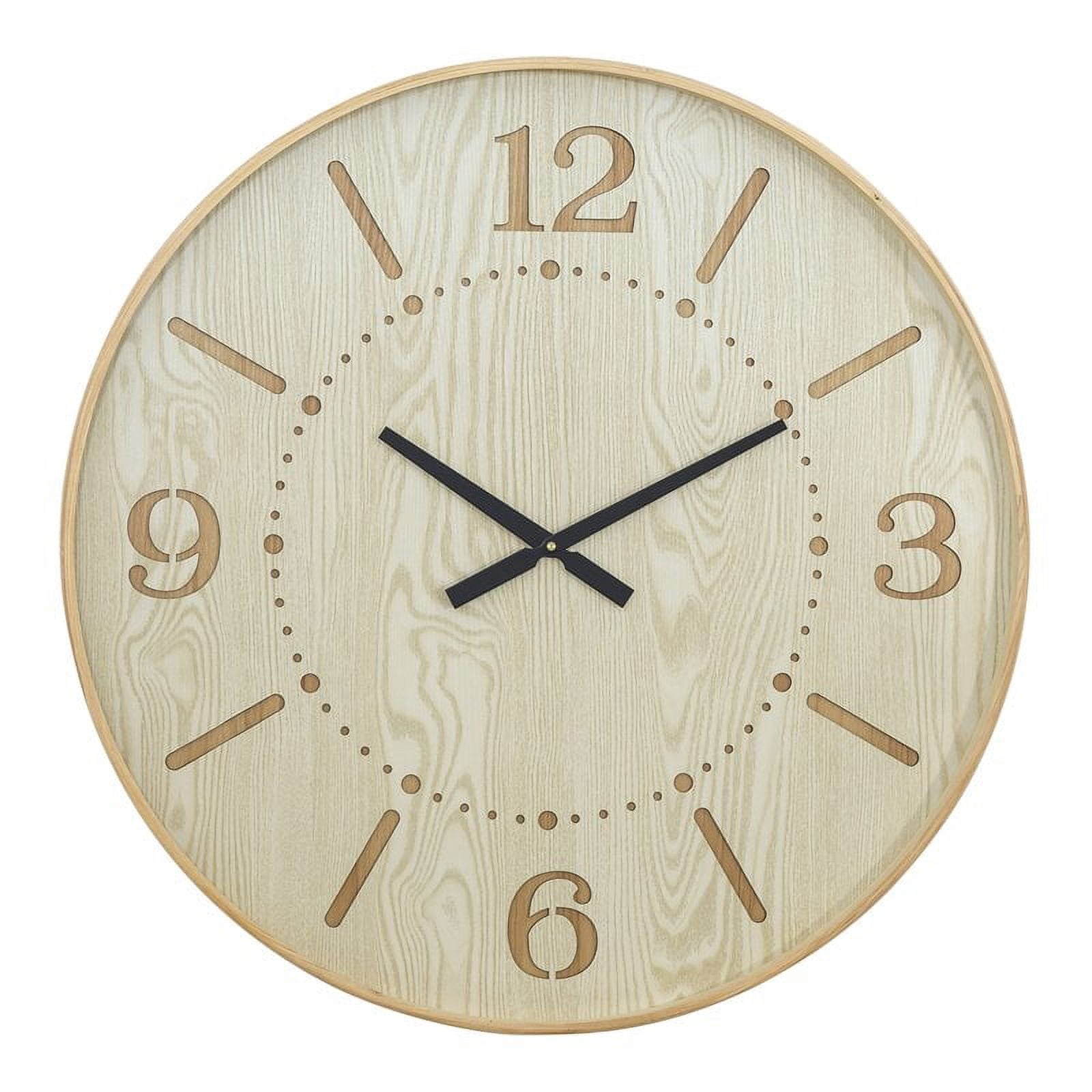 Yosemite Home Decor Contemporary Coastal Wood Chic Wall Clock in Light ...