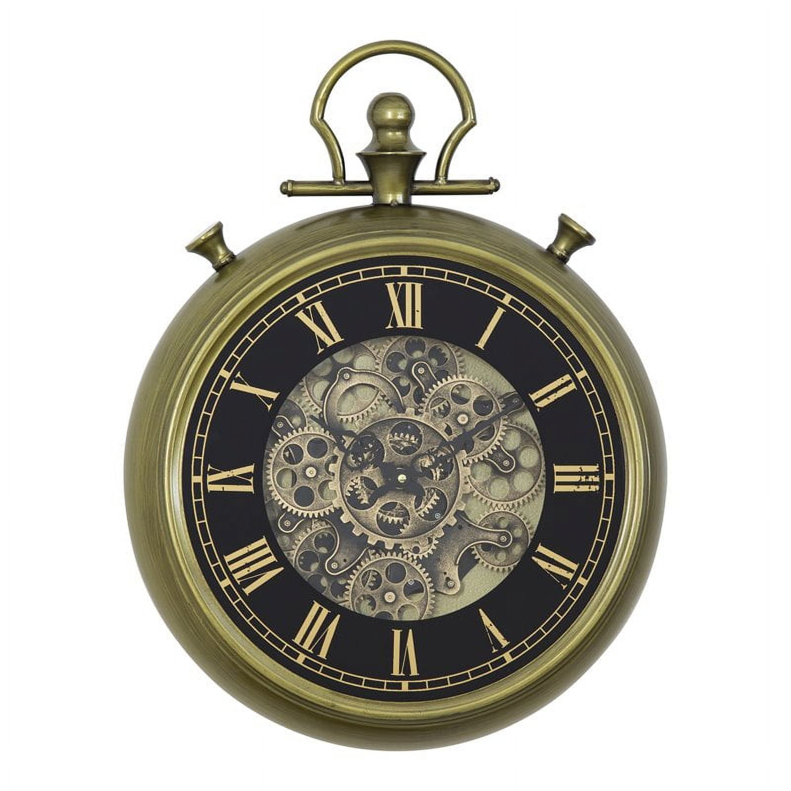 Yosemite Home Decor Simple Pocket Modern Metal Gear Clock in Gold ...
