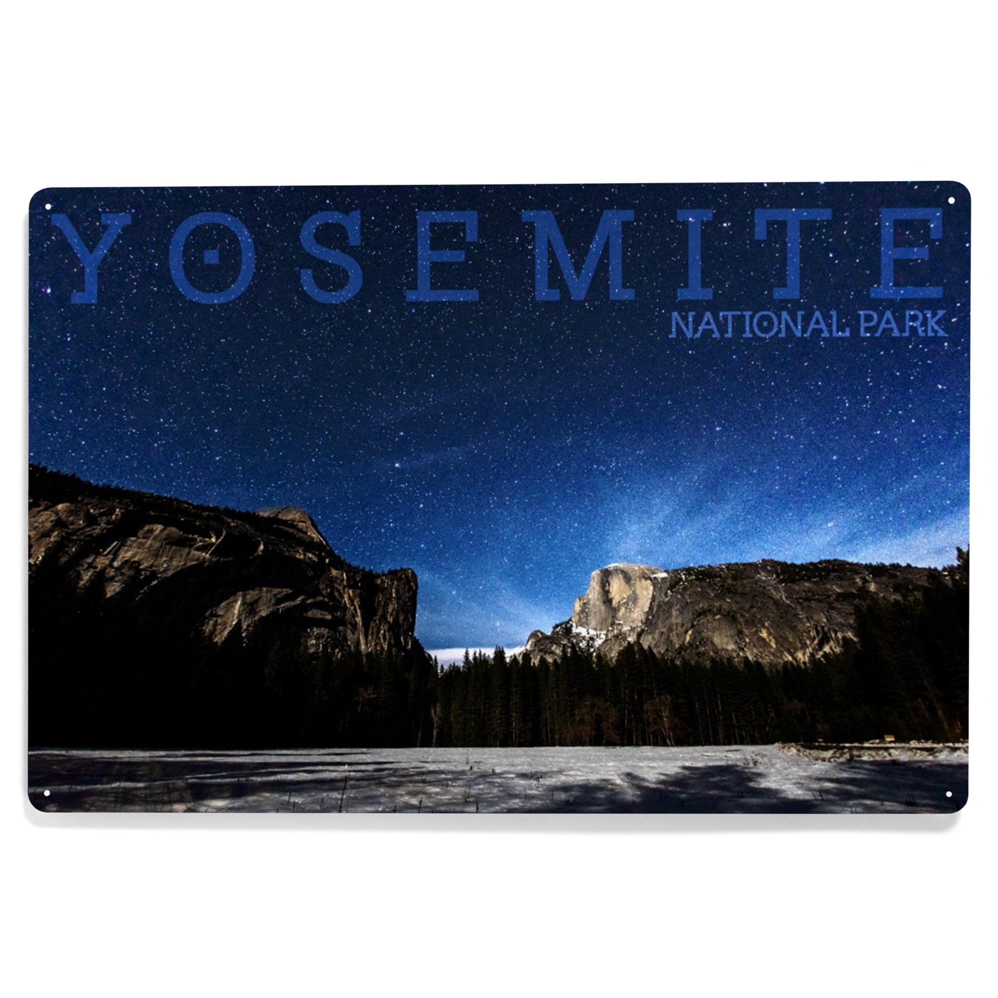 Yosemite National Park, California, Night Sky (12x18 Aluminum Art ...