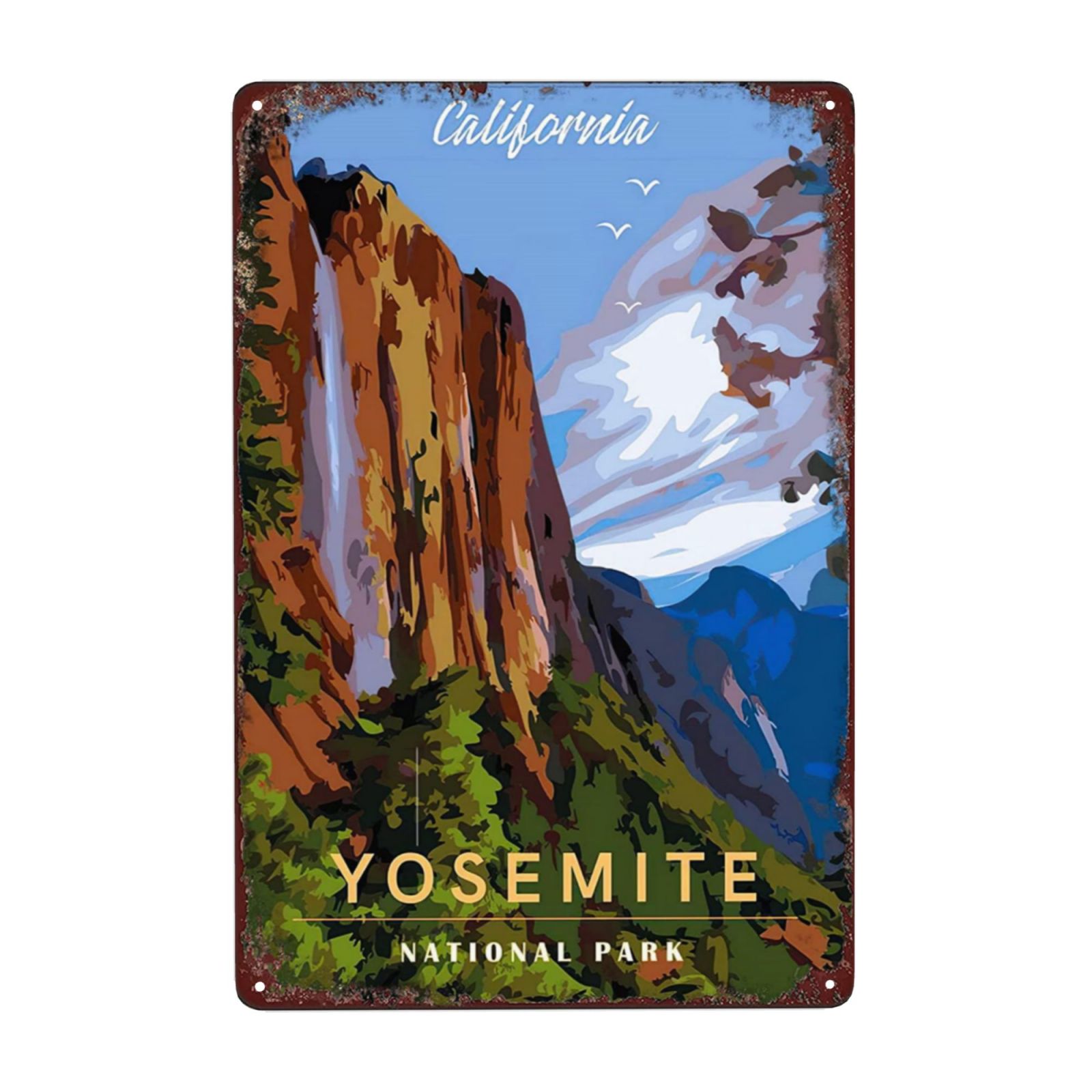 Yosemite National Park, California Retro Funny Metal Sheet Signs Home ...