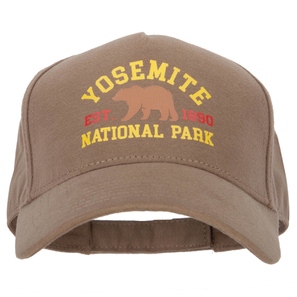 Yosemite National Park Design Heat Transfer 5 Panel Cotton Jersey Cap ...