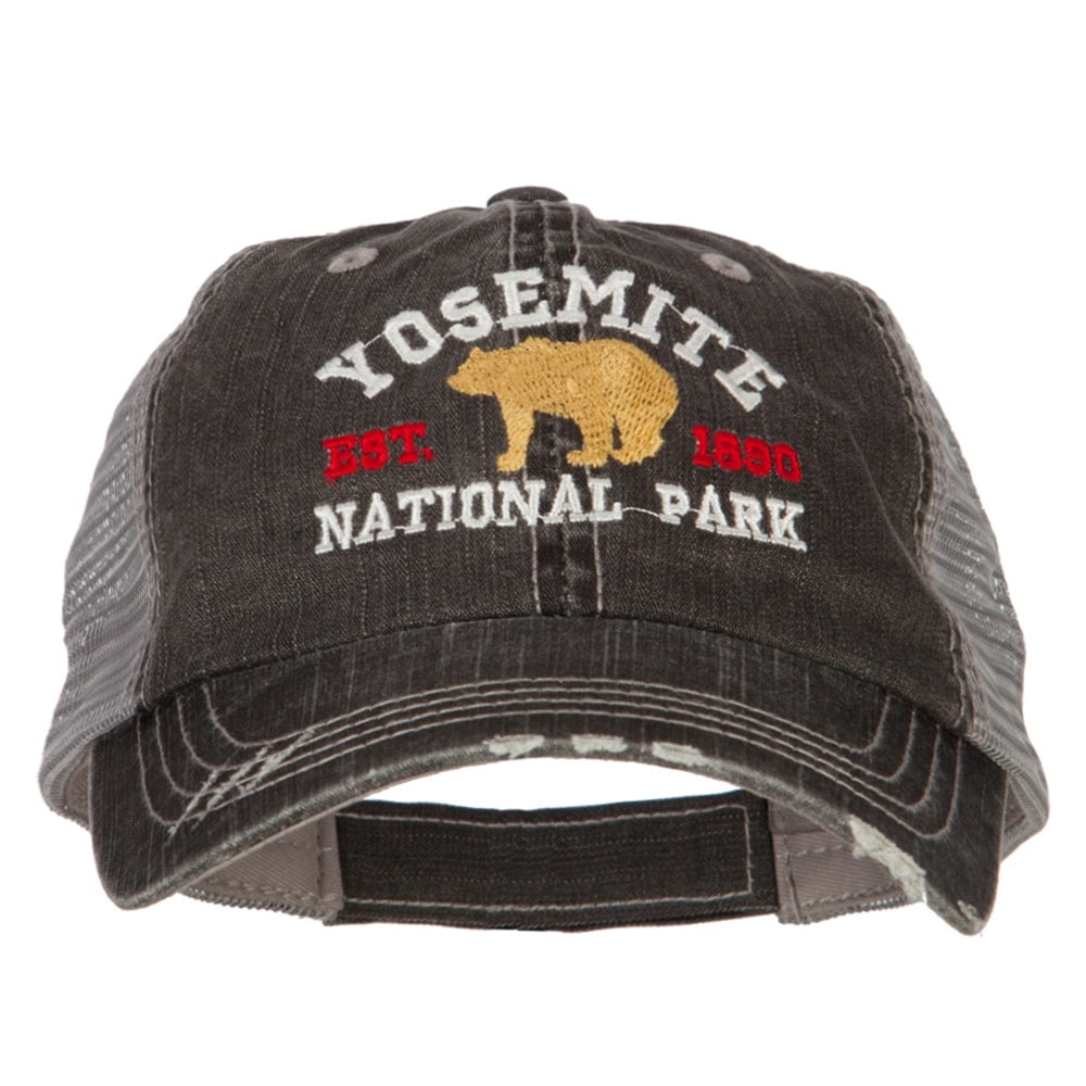 Yosemite National Park Embroidered Low Profile Mesh Cap - Black OSFM ...