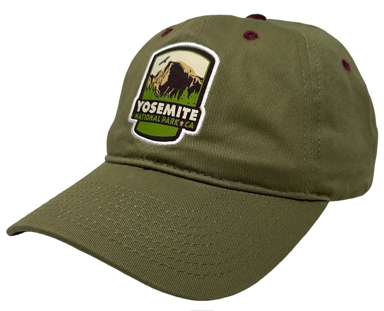 Yosemite National Park Men's Embroidered Patch Dad Snapback Hat Cap in Olive - Walmart.com