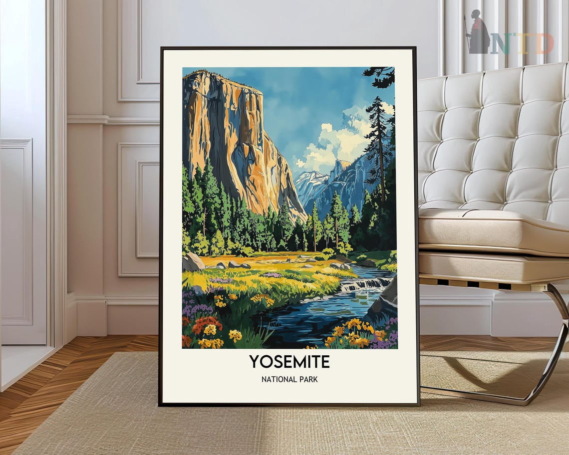 Yosemite Poster, Yosemite Park Poster, National Park Poster, Yosemite ...