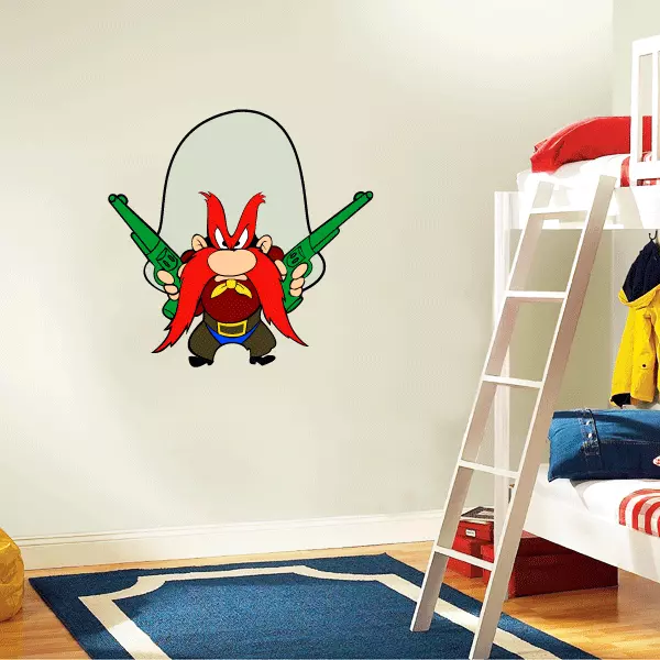 Yosemite Sam Cartoon Wall Decor Sticker Phone Decal Water Bottle ...