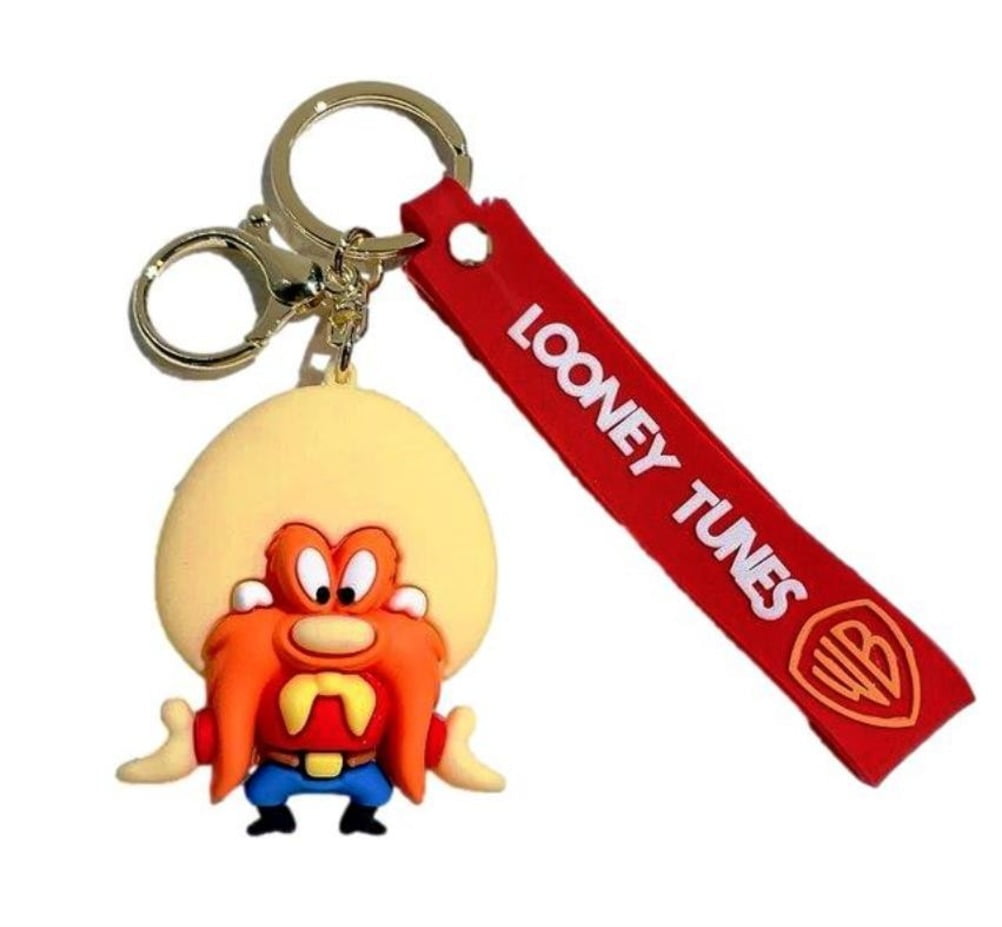 Yosemite Sam Character Themed Silicone Charm Keychain Keyring - Walmart.com