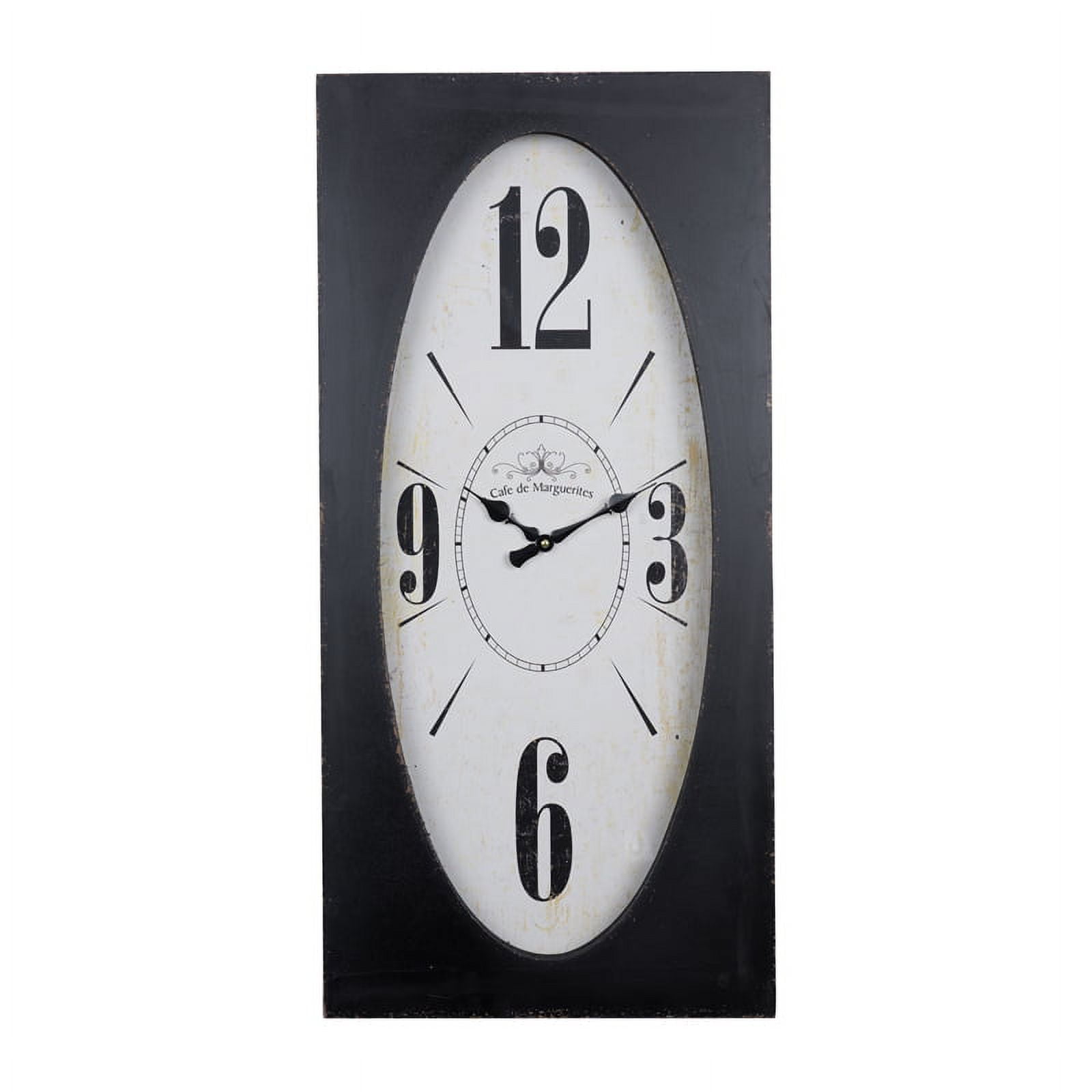 Yosemite Speakeasy Spokes Wood Wall Clock in Black and White Finish ...