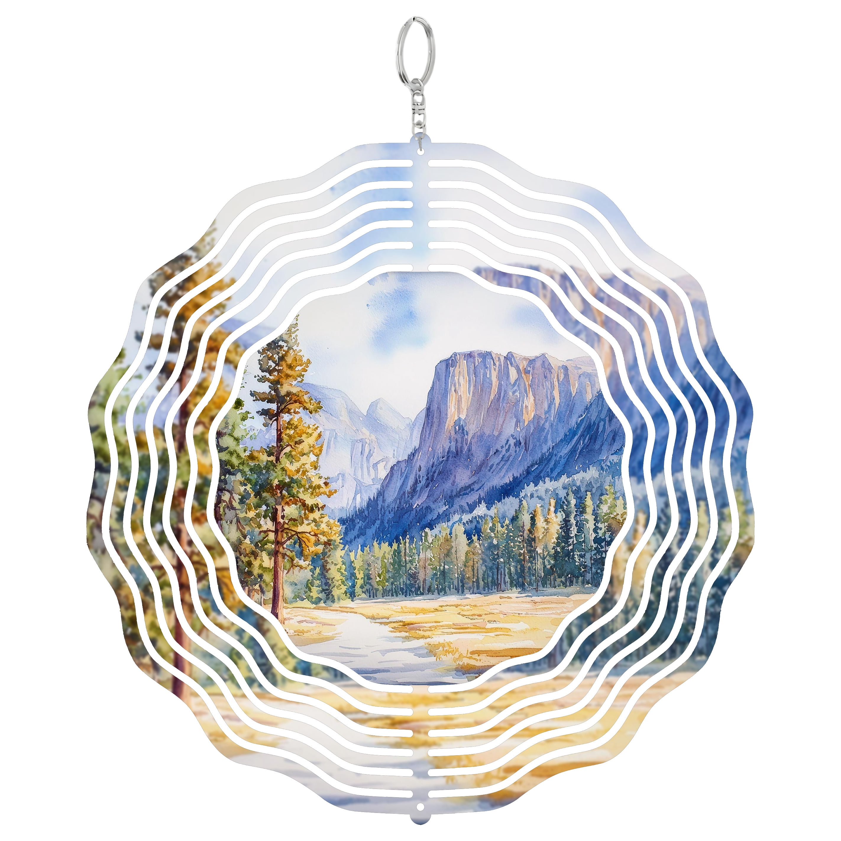 Yosemite Valley Half Dome View 3D Wind Spinner Metal Kinetic Hanging ...
