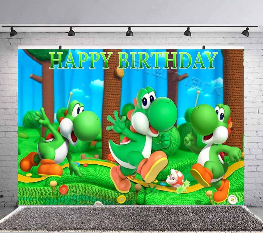 Yoshi Backdrop Banner Party Supplies Poster Movie Theme Background for ...