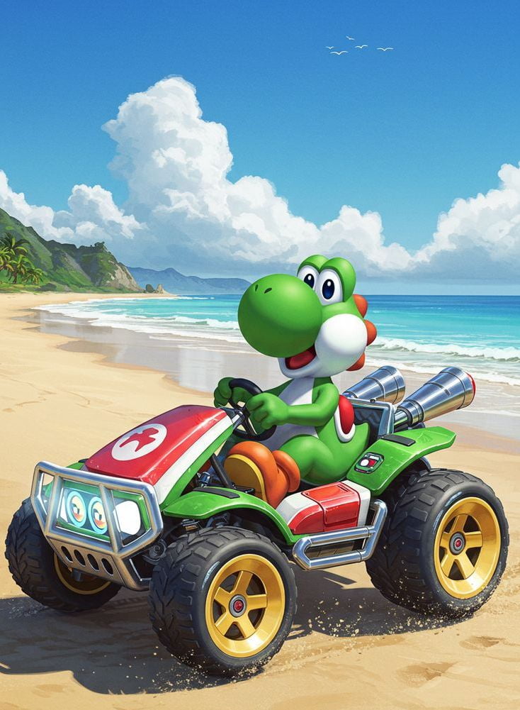 Yoshi Diamond Art Painting Kits for Adults, Racing car Diamond Painting ...