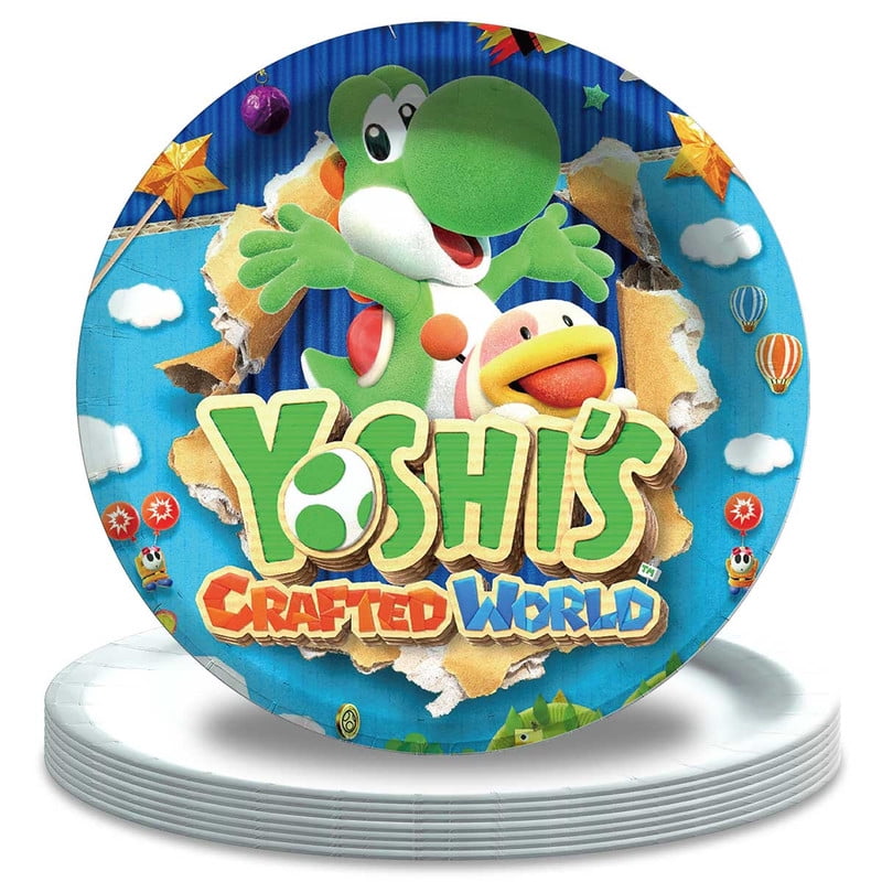Yoshi Paper Plates Birthday Decorations Party Supplies Tableware ...