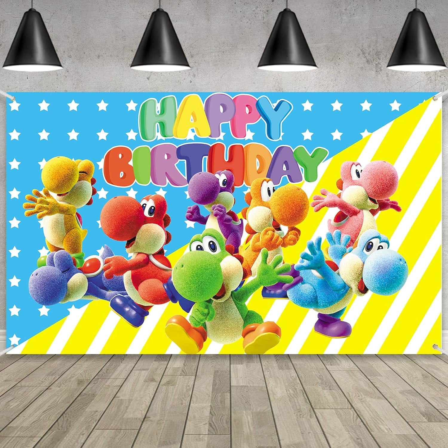 Yosh Party Decorations, 5x3Ft Yoshi Backdrop for Kids Yoshi Birthday ...