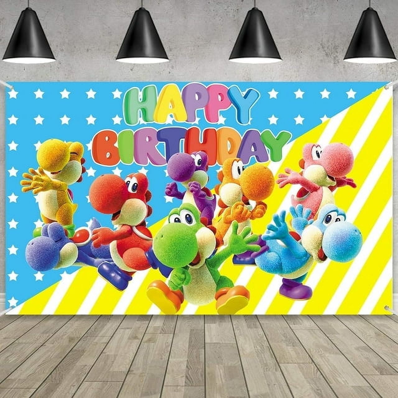 Yerwa Yoshi Party Decorations, 7x5Ft Yoshi Backdrop for Kids Yoshi ...