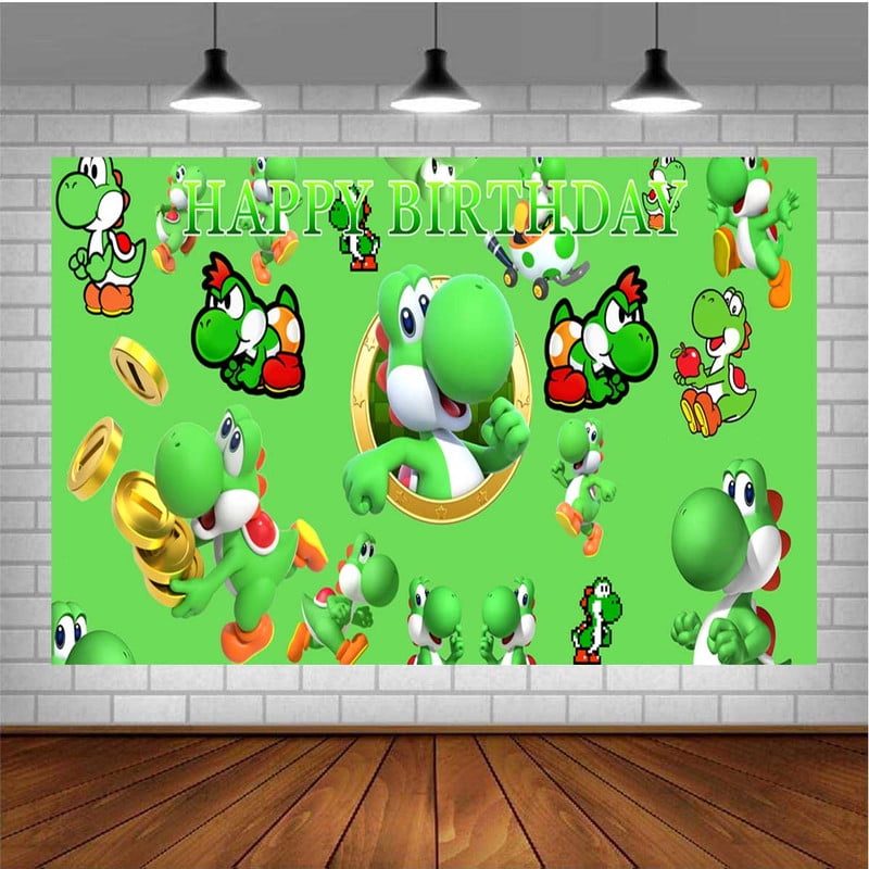 Yoshi Banner Poster Wall Decor Birthday Backdrop Background Party ...