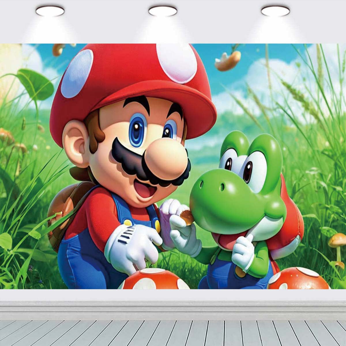 Yoshi school Taspestry Wall Decor Birthday Banner Backdrop Background ...