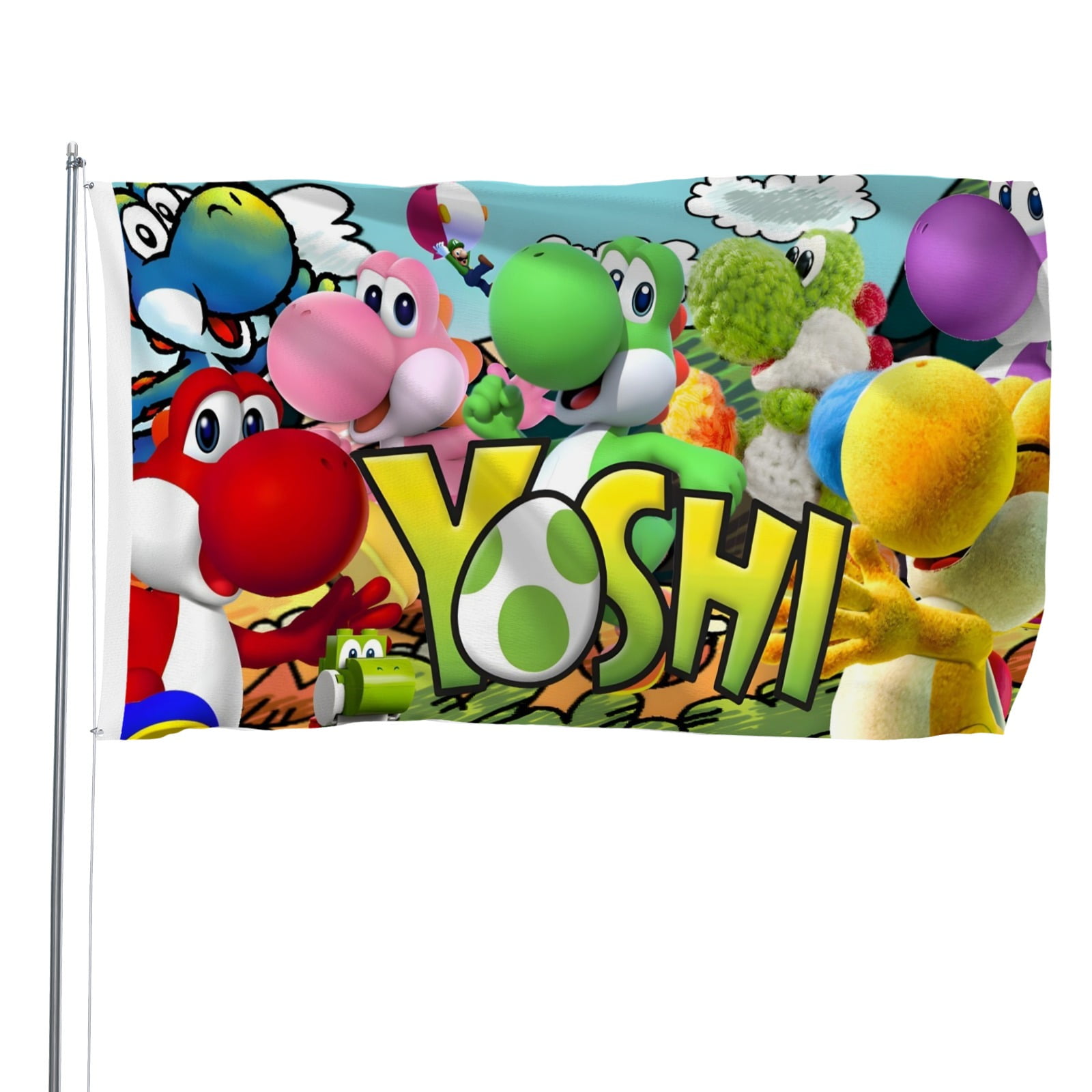 Yoshi-themed Printed Flag Perfect gift for fans, friends, and family ...