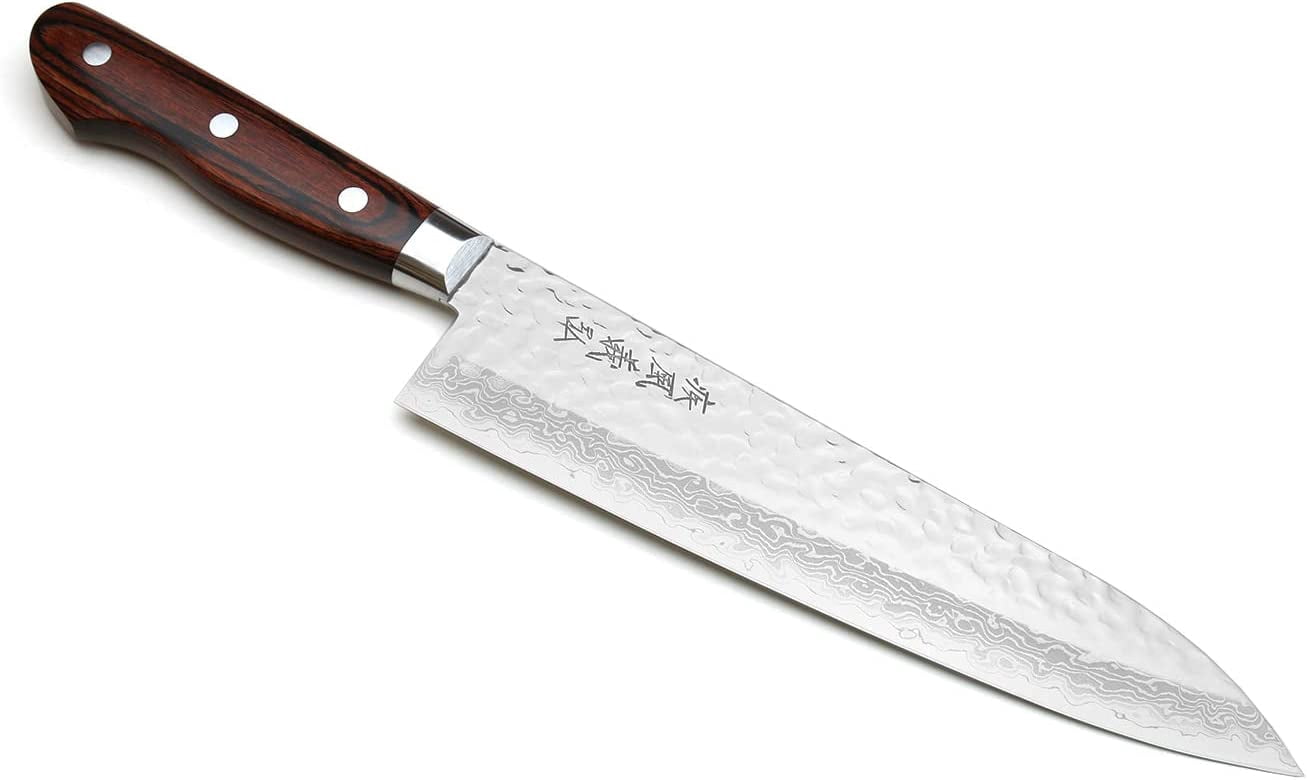 Yoshihiro VG10 16 Layer Hammered Damascus Gyuto Japanese Chefs Knife (7 ...