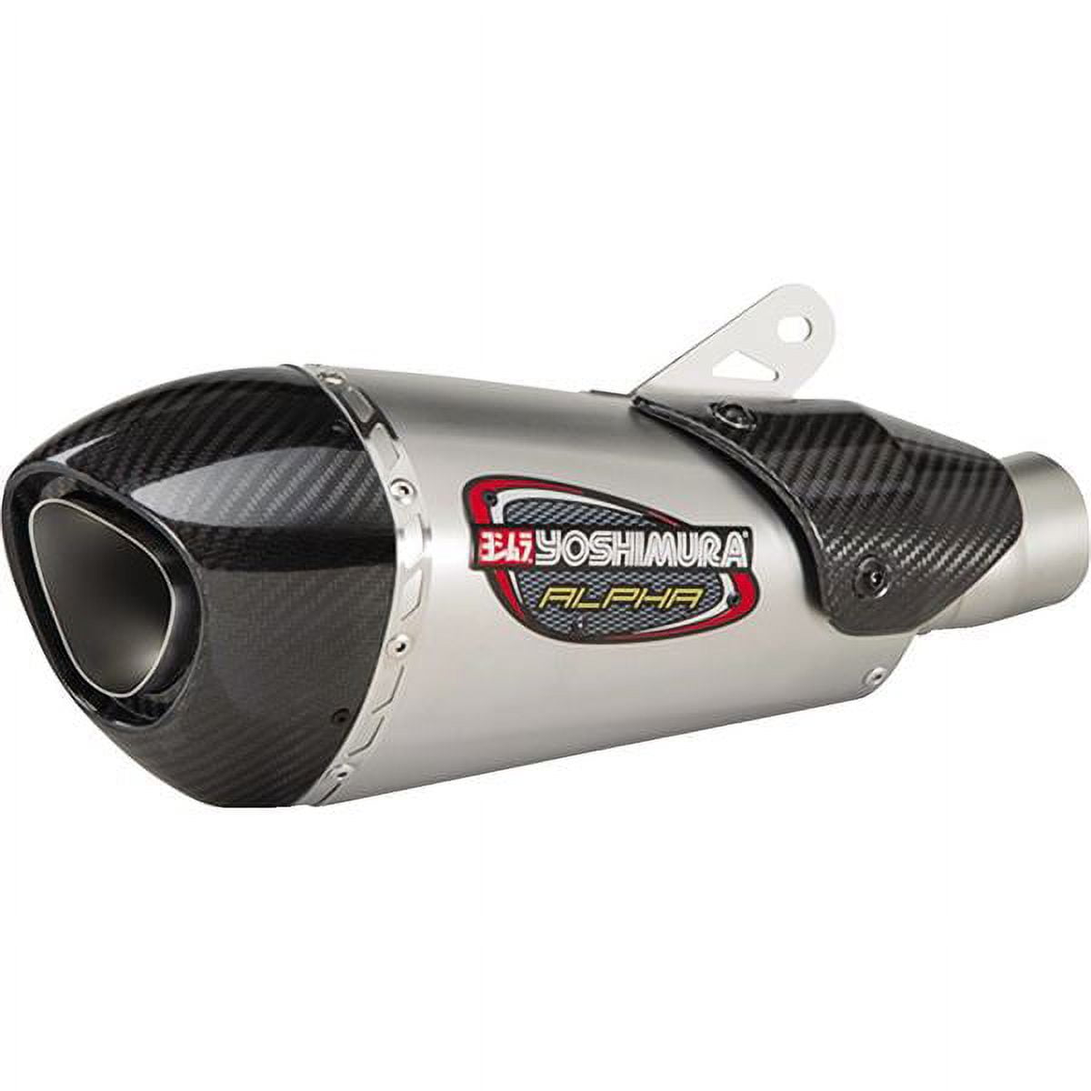 Yoshimura Alpha Slip-On Motorcycle Silencer, SS/Carbon, Street Works ...