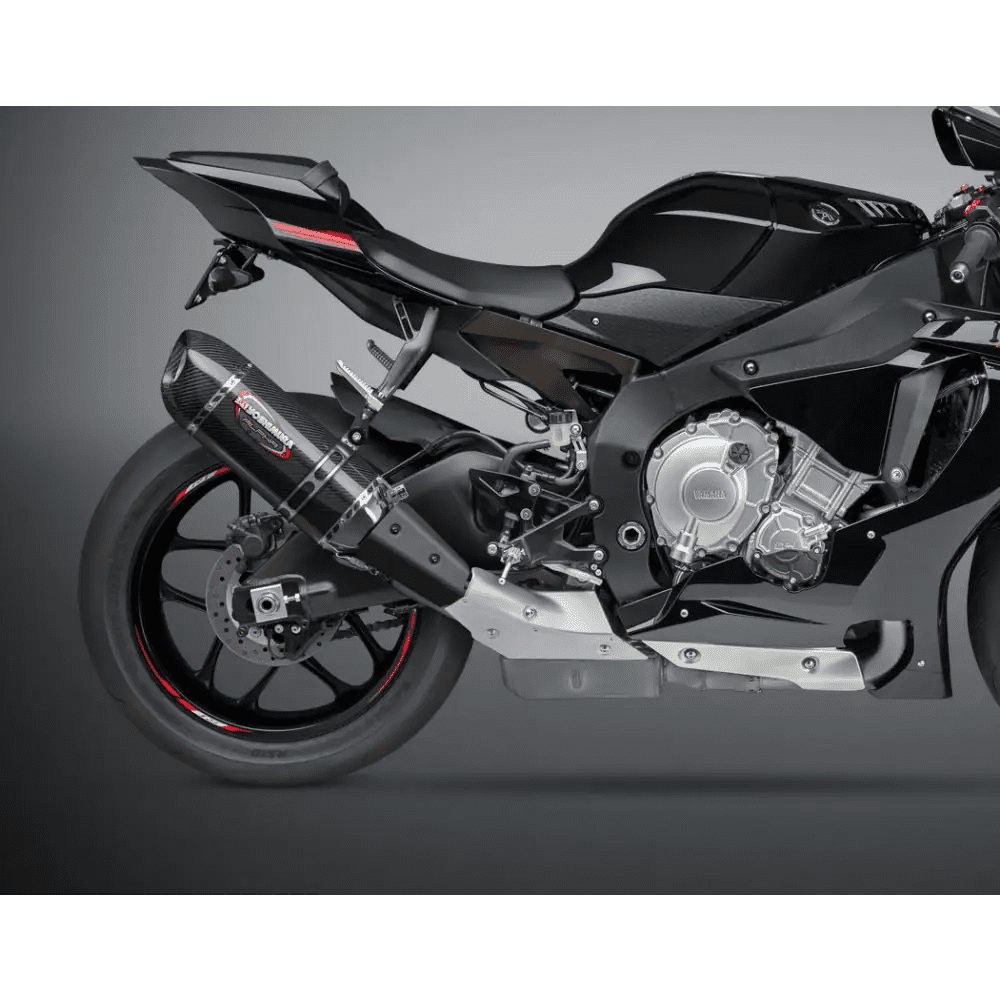 Yoshimura Alpha Stainless Slip-On Exhaust with Carbon Fiber Muffler ...