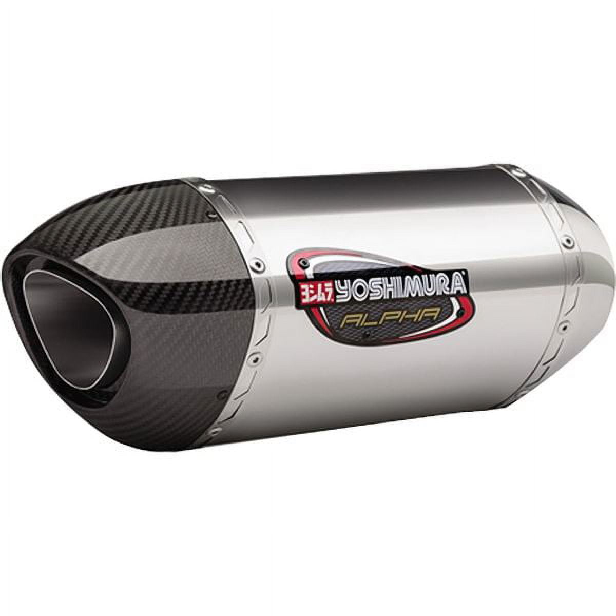 Yoshimura Alpha Stainless Slip-On Exhaust with Stainless Muffler Suzuki ...