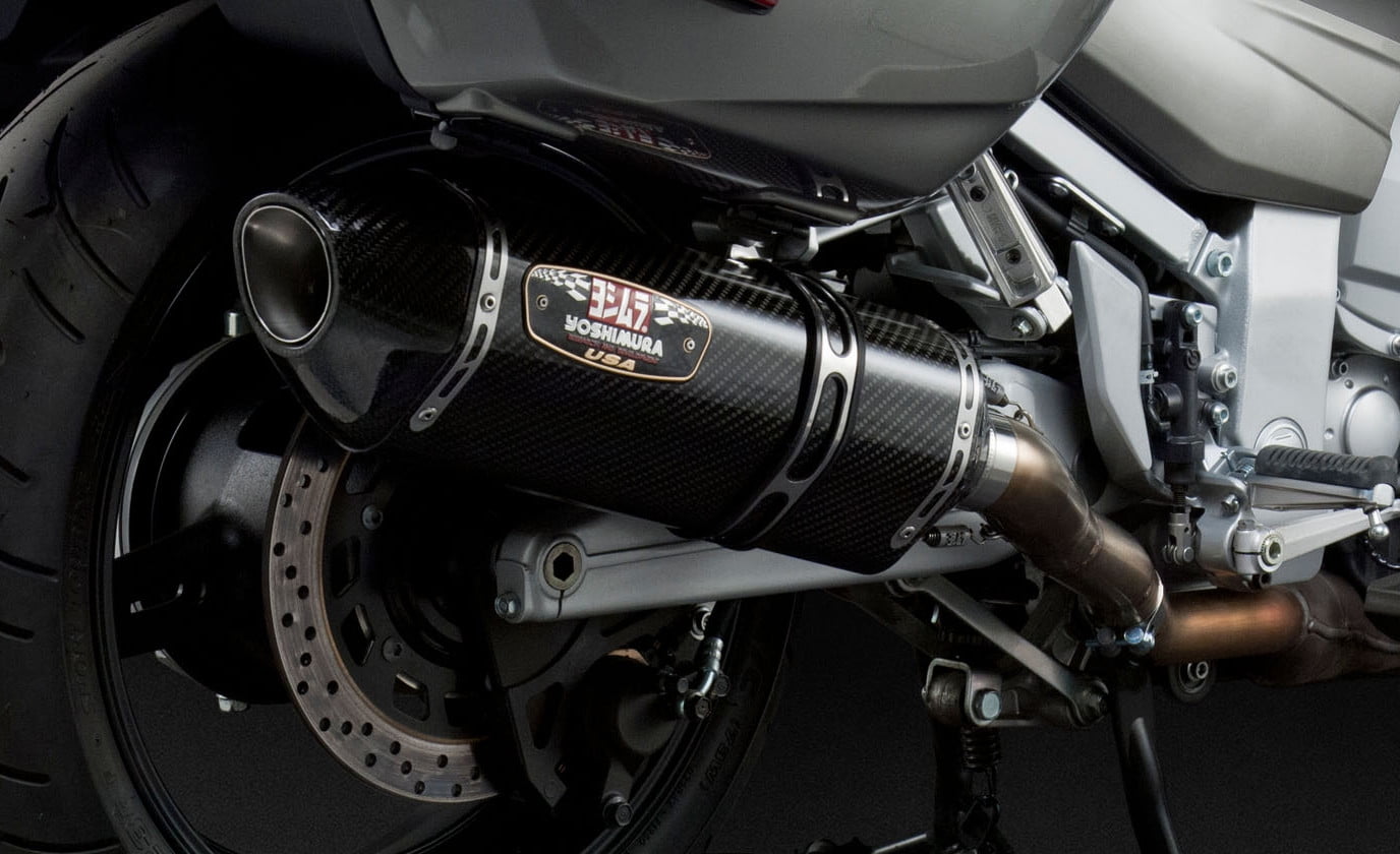 Yoshimura Signature Dual R-77 Slip-On Exhaust Ss-Cf-Cf - 13150E0220 ...