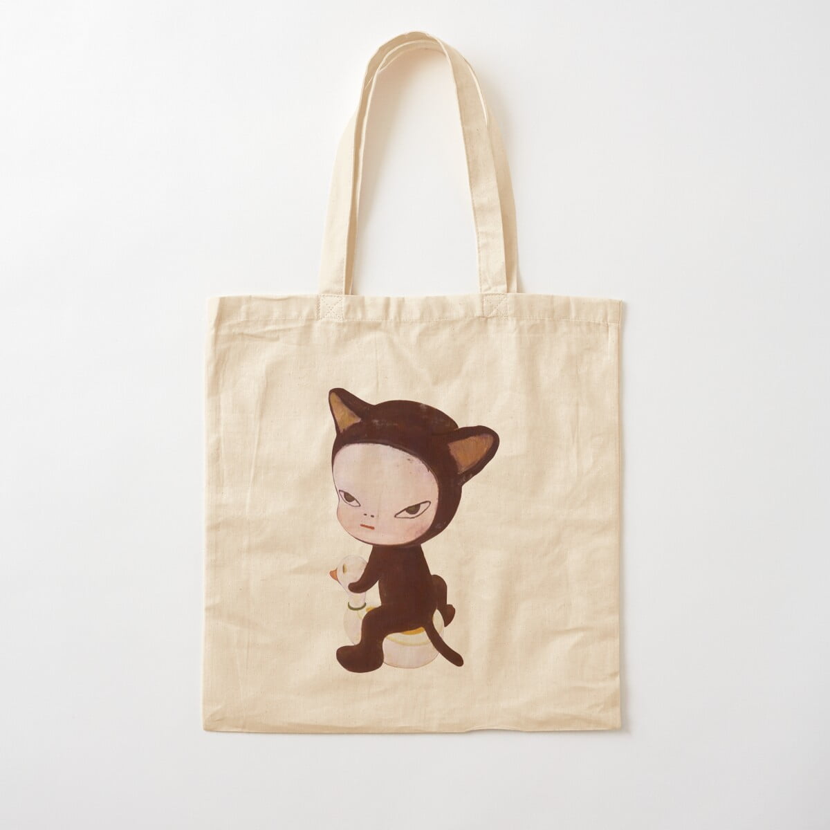 Yoshitomo Nara Cat Cotton Tote Bag Canvas Tote Bag, Family Gift For ...