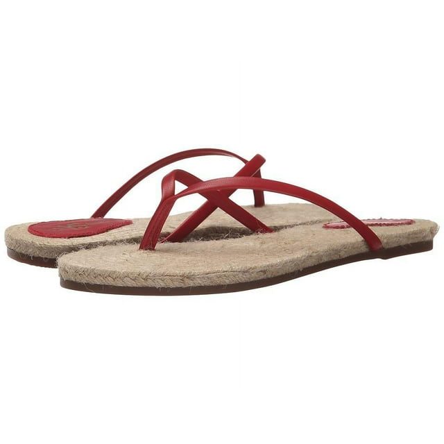 Yosi Samra Women's Roee Rope Flip Flops, Brick Red - Walmart.com