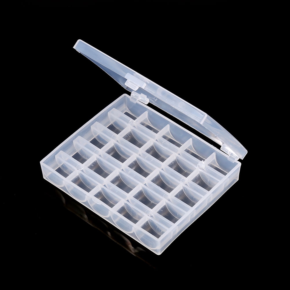 Yosoo 1pc Plastic Empty Bobbins Case Sewing Machine Bobbin Organizer ...