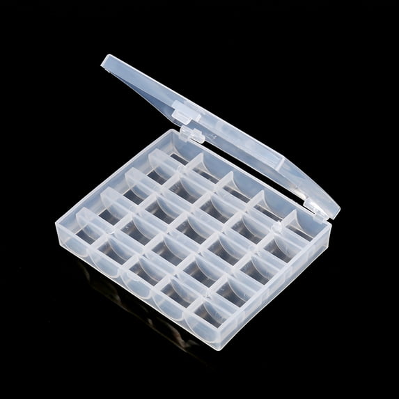 Yosoo 1pc Plastic Empty Bobbins Case Sewing Machine Bobbin Organizer ...