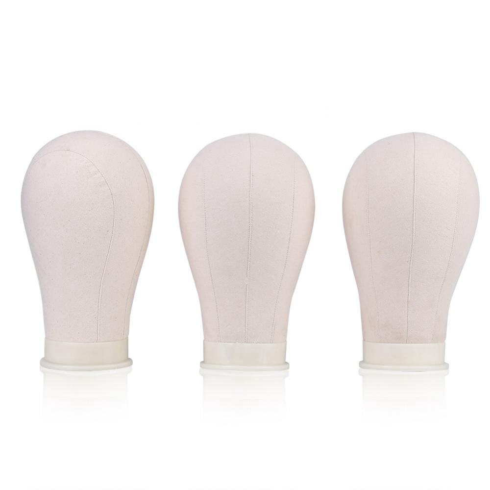 Yosoo 3 Sizes Canvas Head Wig Model Making Mannequin Head Hat Headwear ...