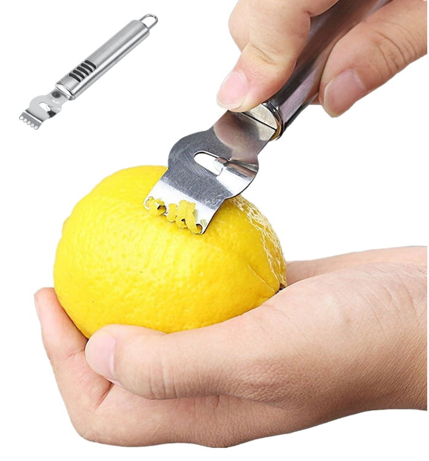 Yosoo Stainless Steel Fruit Zester, Citrus Scraper & Peeler with Metal ...