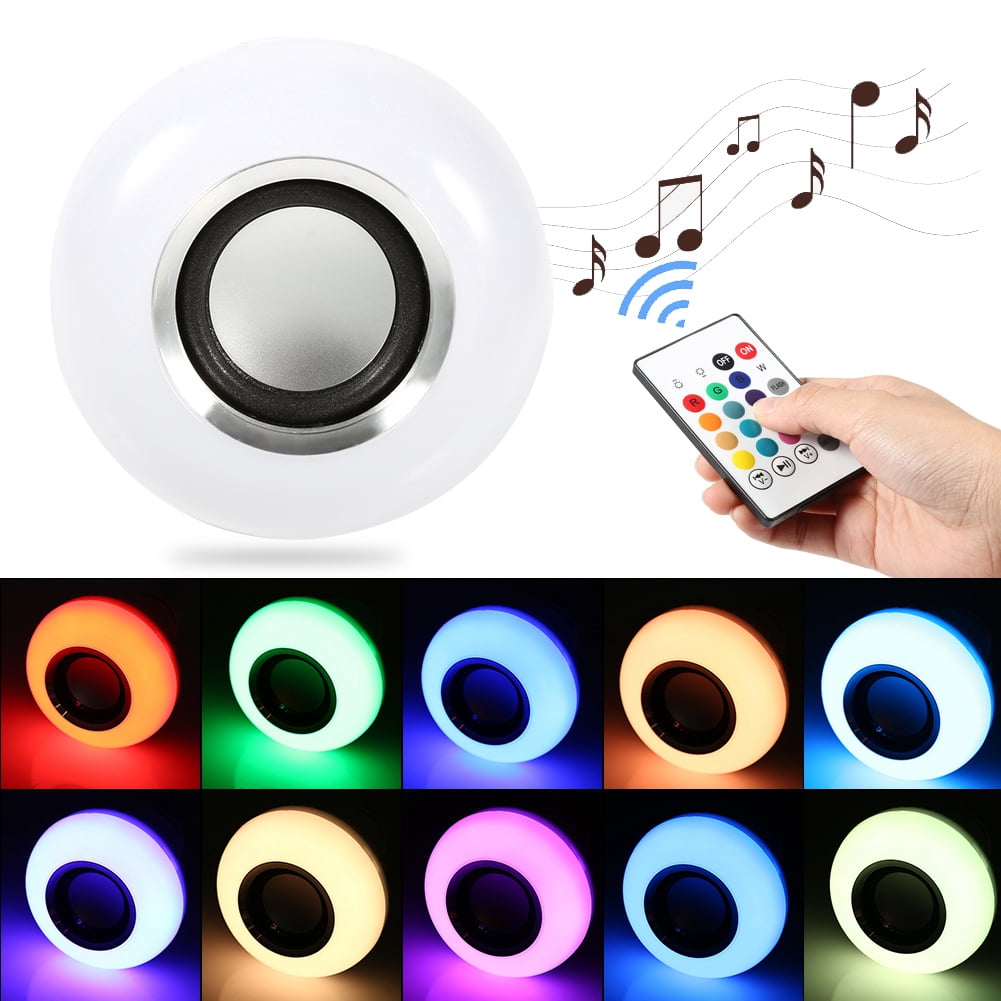 Yosoo LED Music Light Bulb, RGB Color Changing Lamp, E27 Base Smart ...