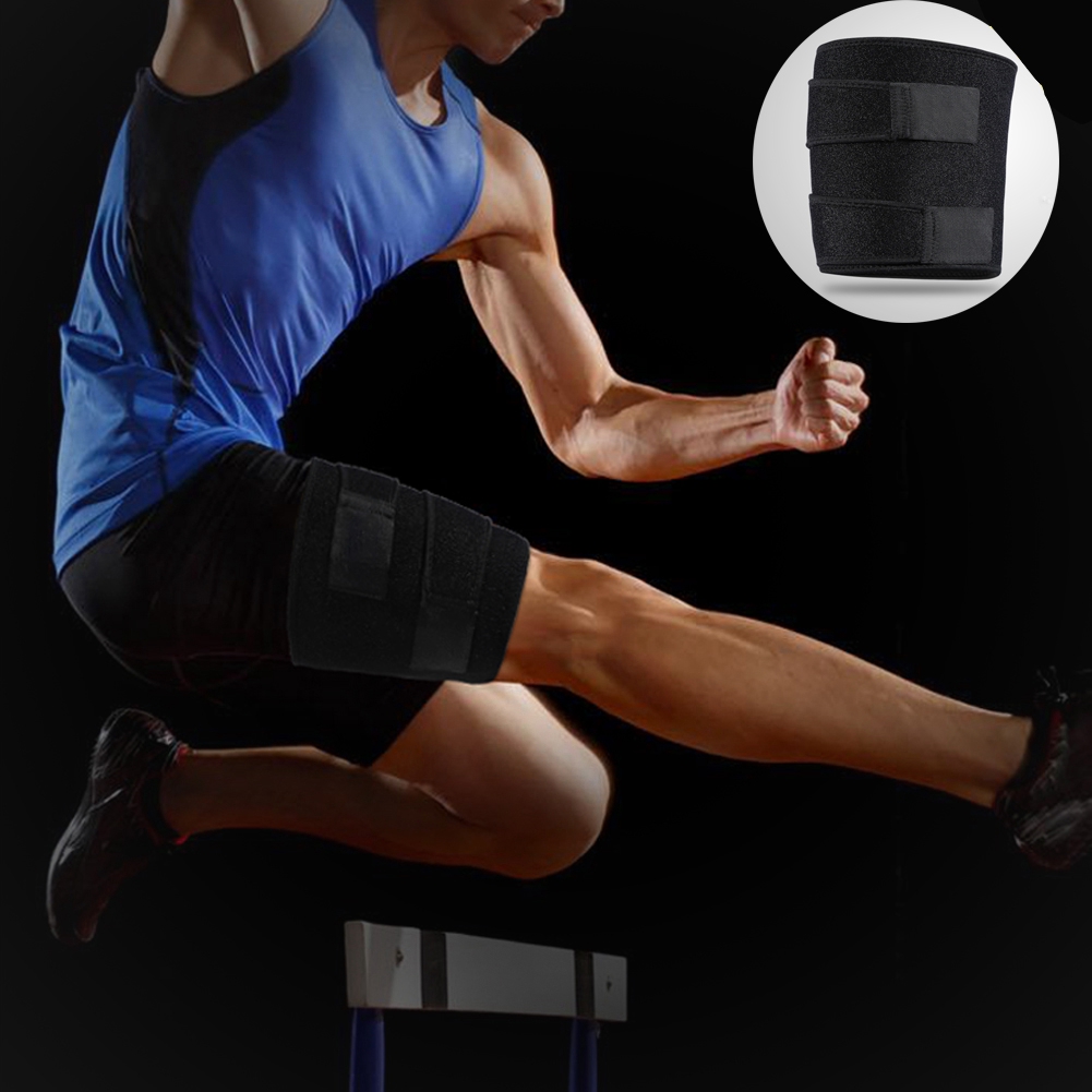 Yosoo Thigh Compression Wrap Strap Protector Brace Sleeve Adjustable ...