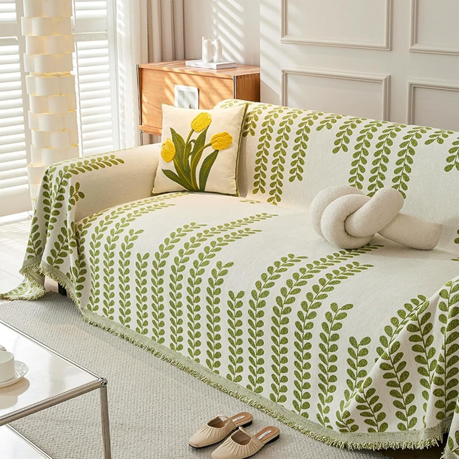 Yosora Eagerlyous Reversible Chenille Sofa Cover - Bohemian Style Pet ...
