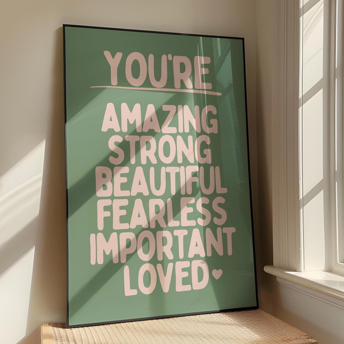 You Are Affirmation Print, Trendy Wall Art, Daily Positive Affirmations ...