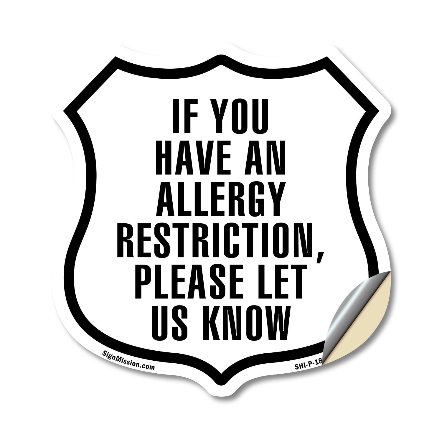 If You Have An Allergy Restriction Please Let Us Know 18 inch X 18 inch ...