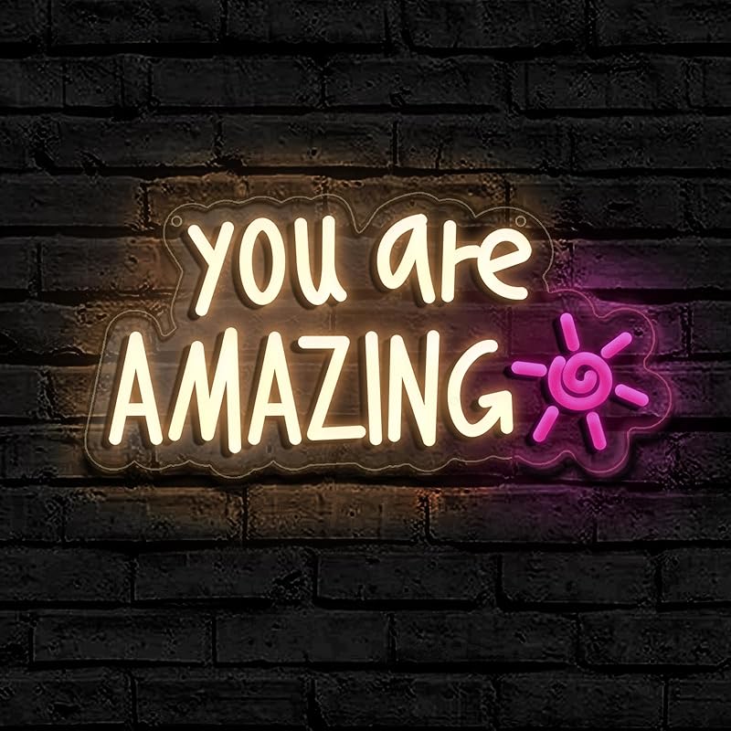 You Are Amazing Neon Sign Wall Decor for Bedroom Class Room Bar Pub ...