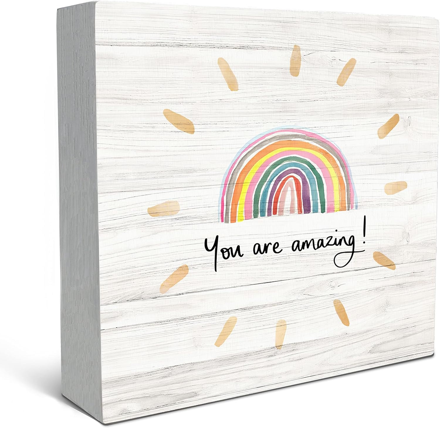 You are Amazing Wood Box Sign Desk Decor，Inspirational Positive Wooden ...