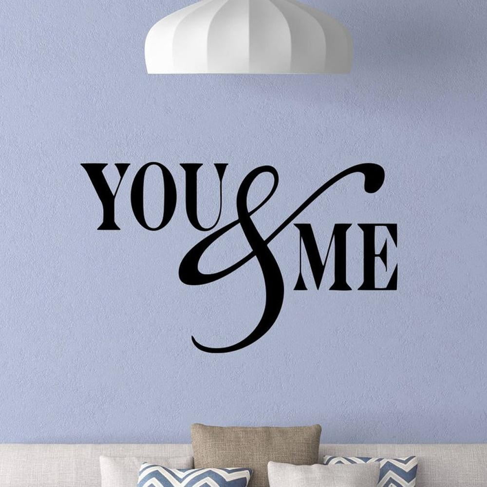 You And Me Sign Wall Decal Love Sticker Family Quote Vinyl Wall ...