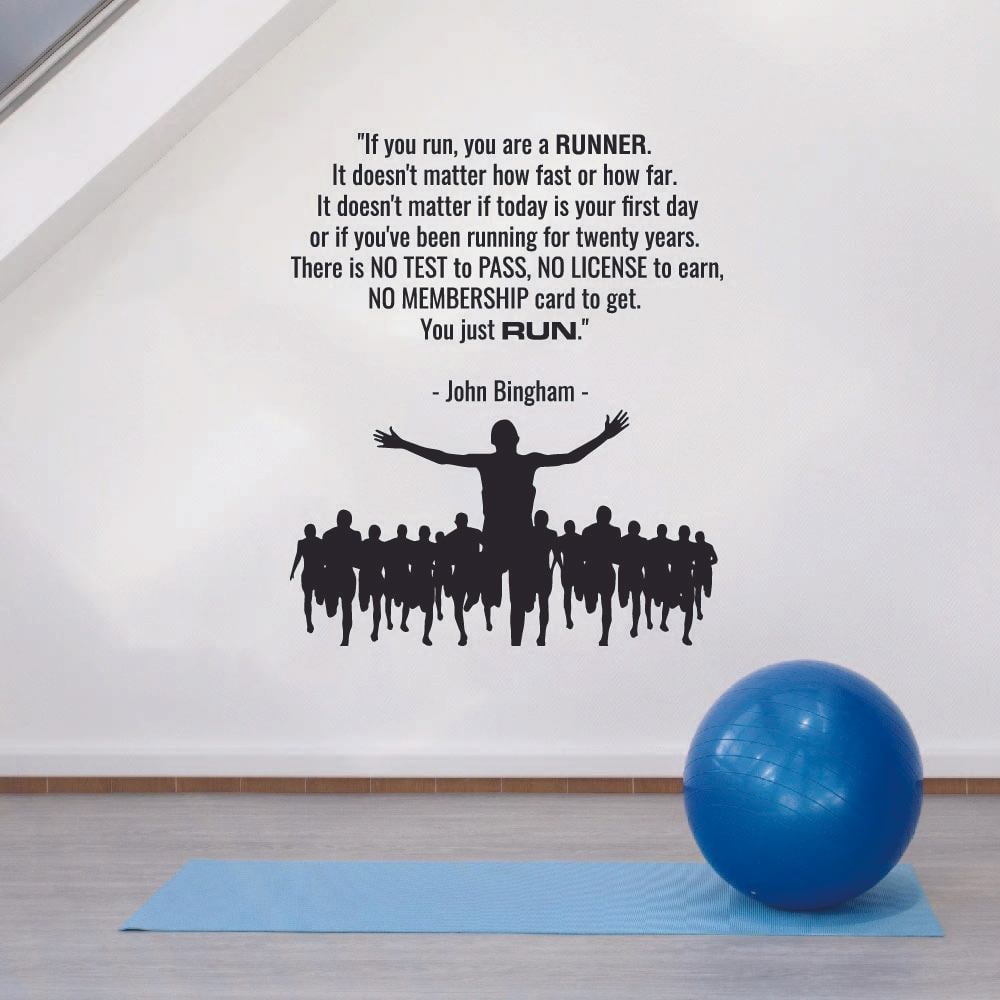 You Are A Runner Marathon Run Running Motivation Quote Wall Sticker Art ...