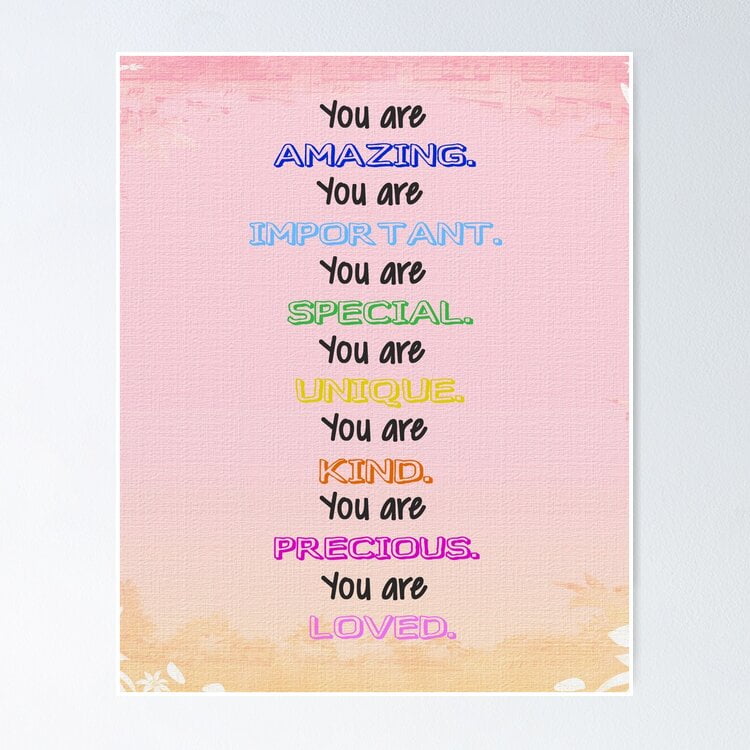 You Are Amazing Poster- Unframed Poster | Wall Art | Perfect For Home ...