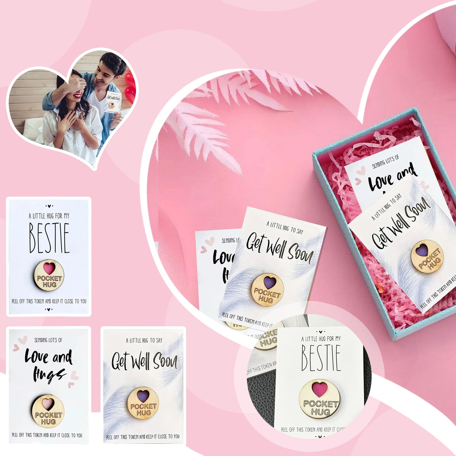 You Are Amazing Strong And Wonderful Pocket Hug Token & Greeting Card ...