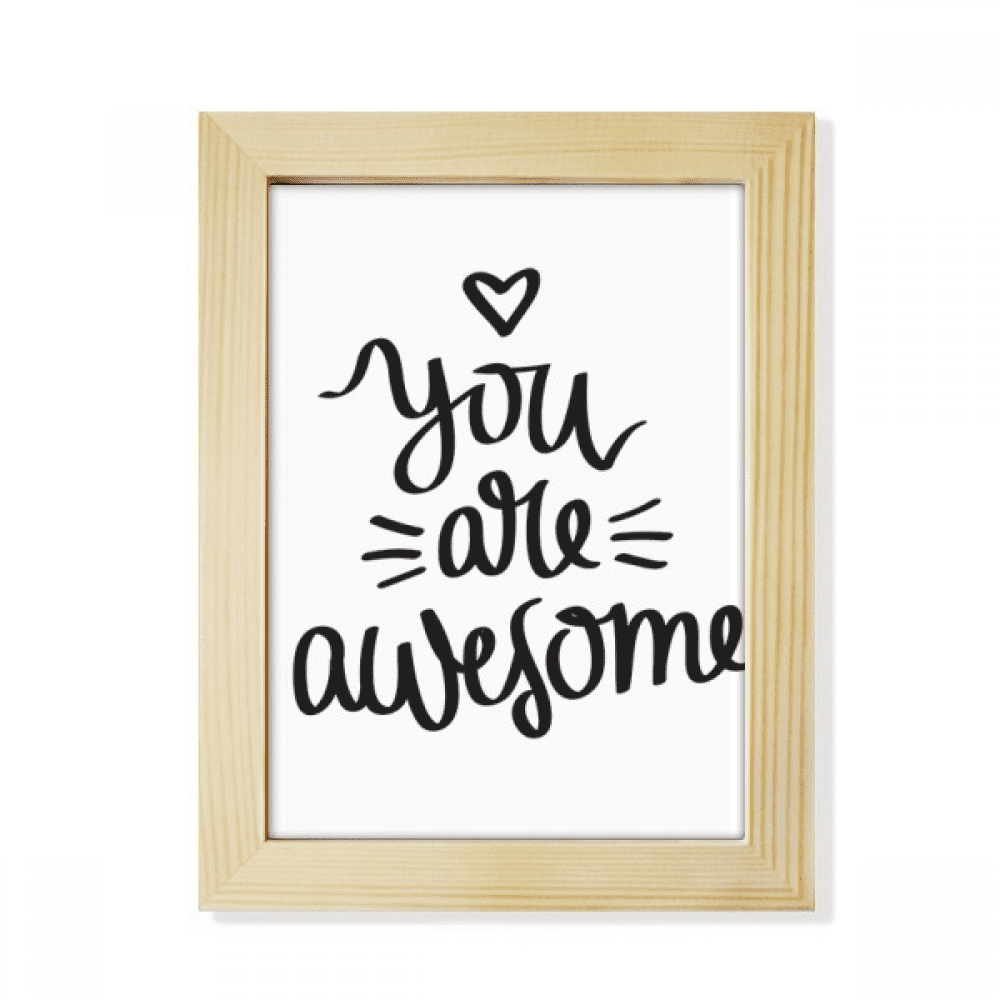 You Are Awesome Quote Desktop Adorn Photo Frame Display Art Painting ...