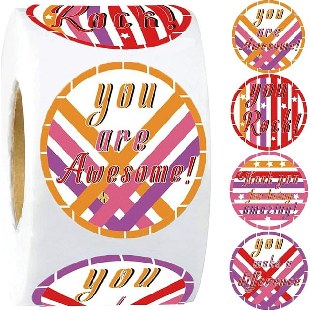 You Are Awesome Stickers 1.5 Inch Kudos Appreciation Decals for Student ...