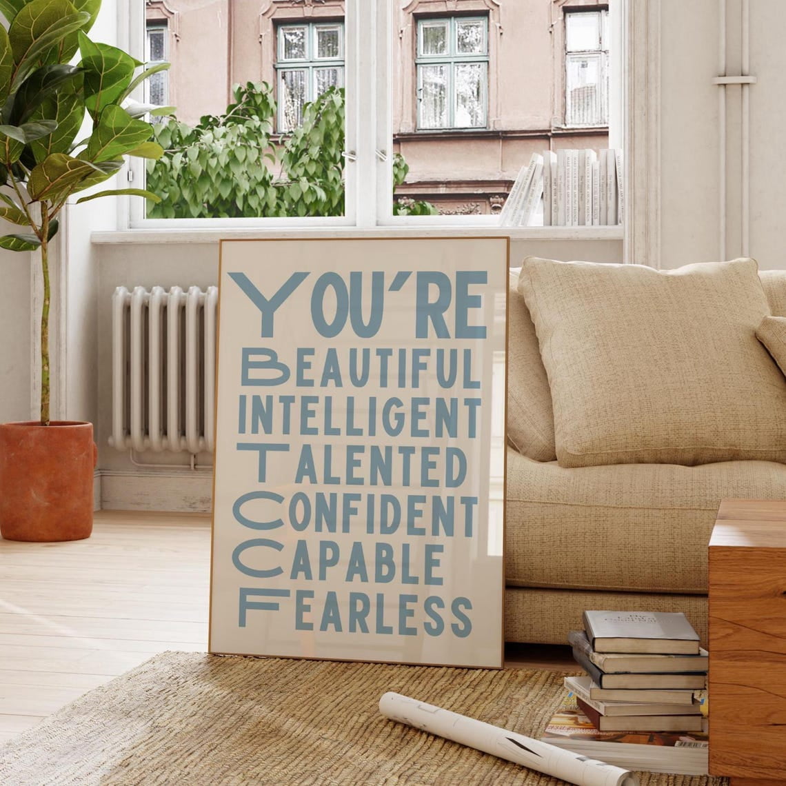 You Are Beautiful Affirmation Poster Positive Affirmation You Are ...