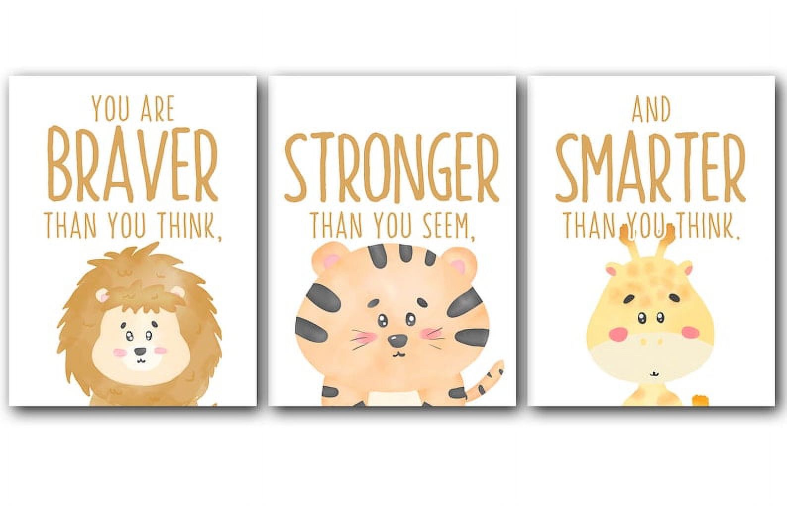 You Are Braver Than You Think, Stronger Than You Seem, Set of 3 Poster ...