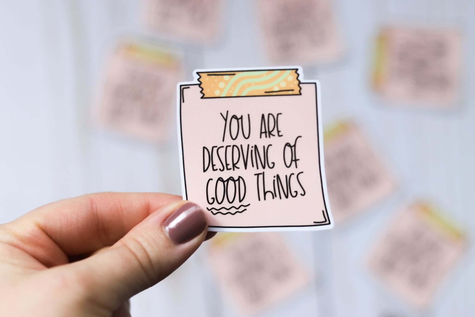 You Are Deserving of Good Things Sticky Note Sticker | Affirmation ...