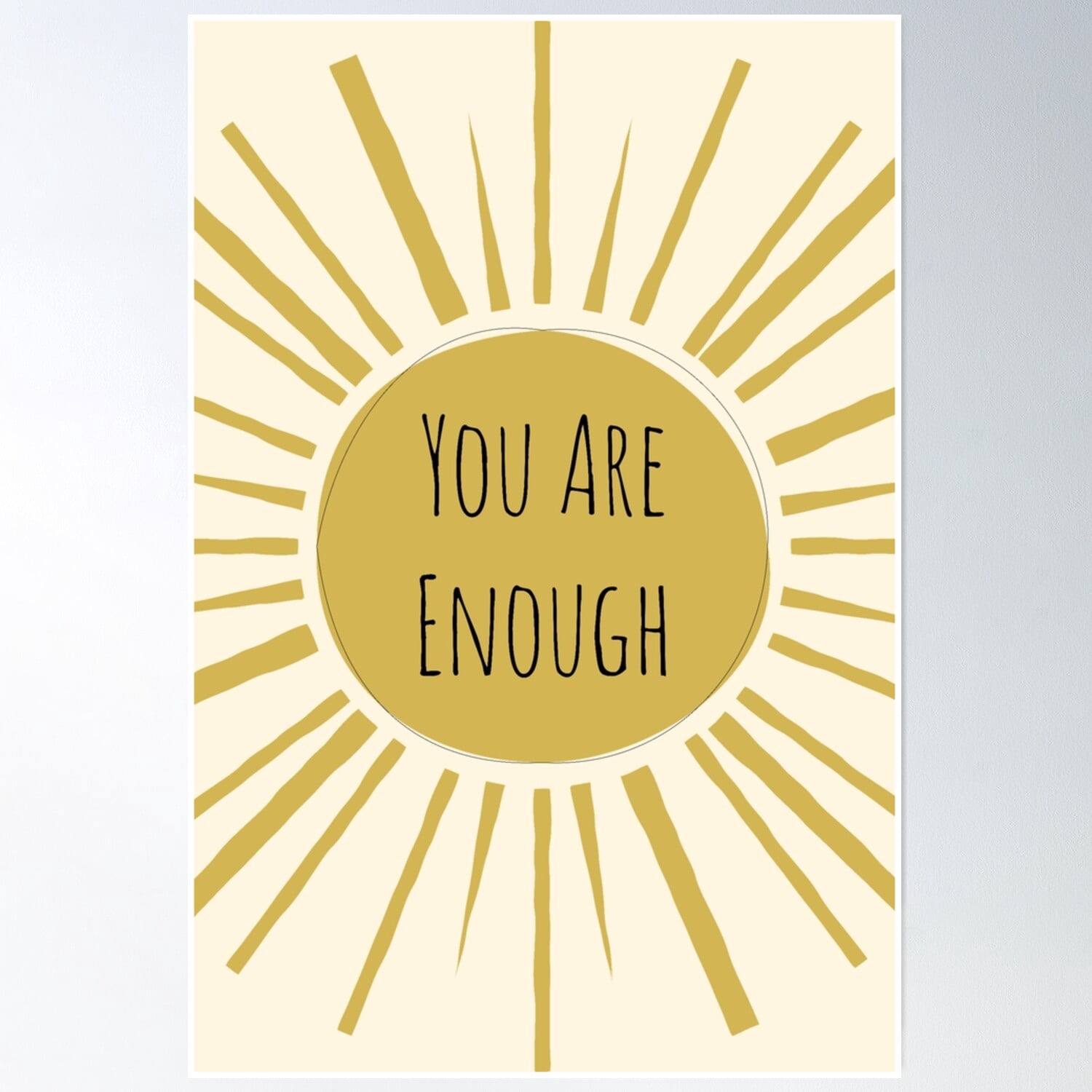You Are Enough Poster Wall Art, Modern Wall Decor, 12x18 UNFRAMED ...